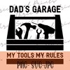 Dad's Garage Sign SVG, Farmhouse Sign SVG, My Tools My Rules Sign ...