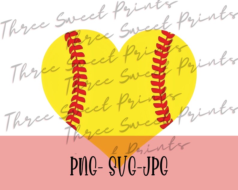 Softball Heart Png, Softball Heart Svg, Sports Girl Png, Softball Png ...