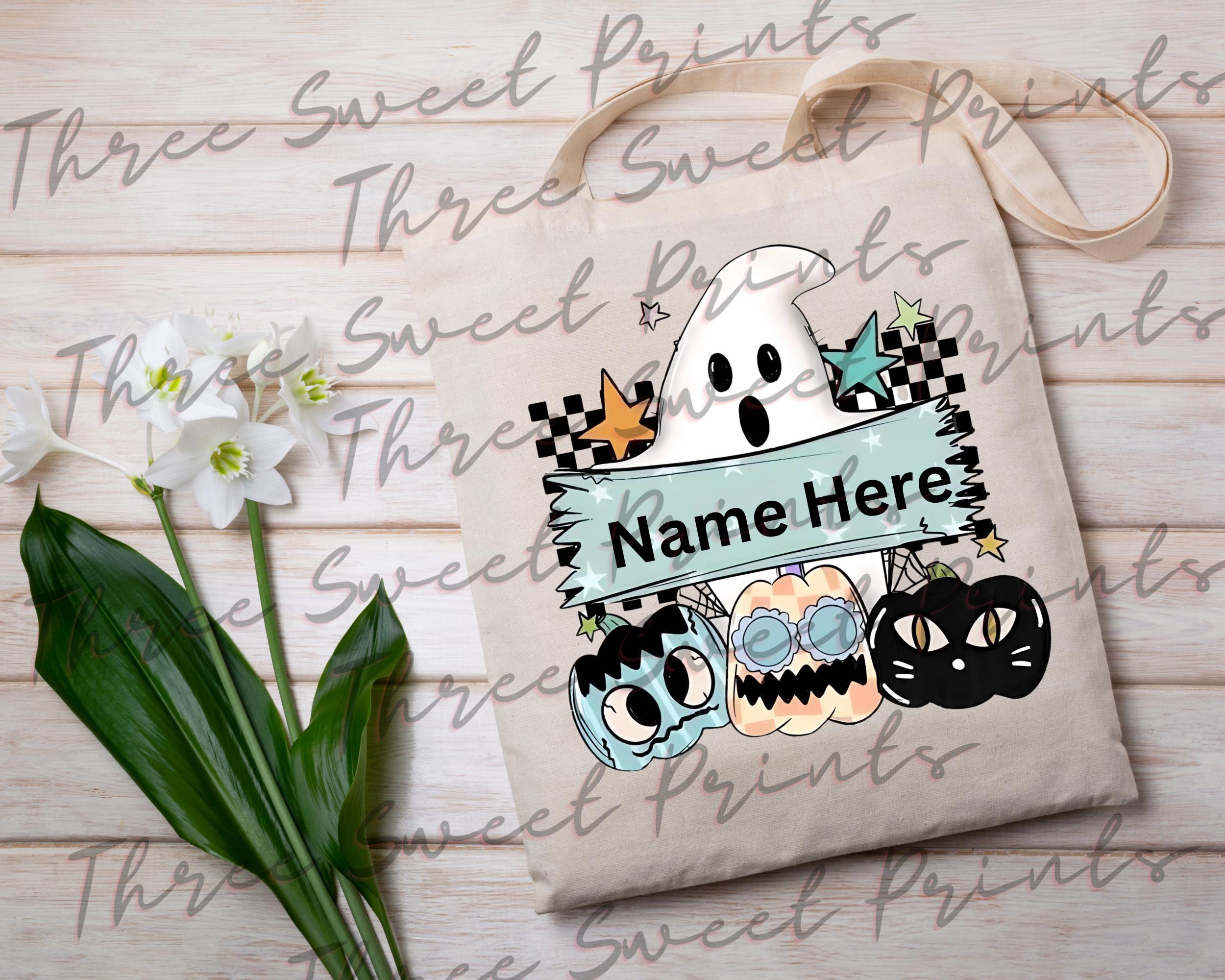 Blue Ghost Name Plate Png, Blue Ghost Name Plate Svg, Halloween Name ...