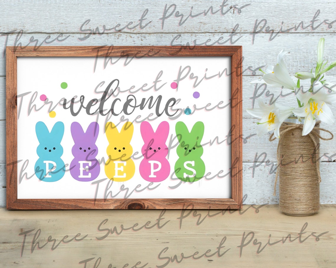 Welcome Peeps Png, Welcome Peeps Svg, Welcome Png, Peeps Png, Easter ...