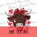 Cow Valentine Png, Cow Valentine Svg, Longhaired Cow Valentine Png ...