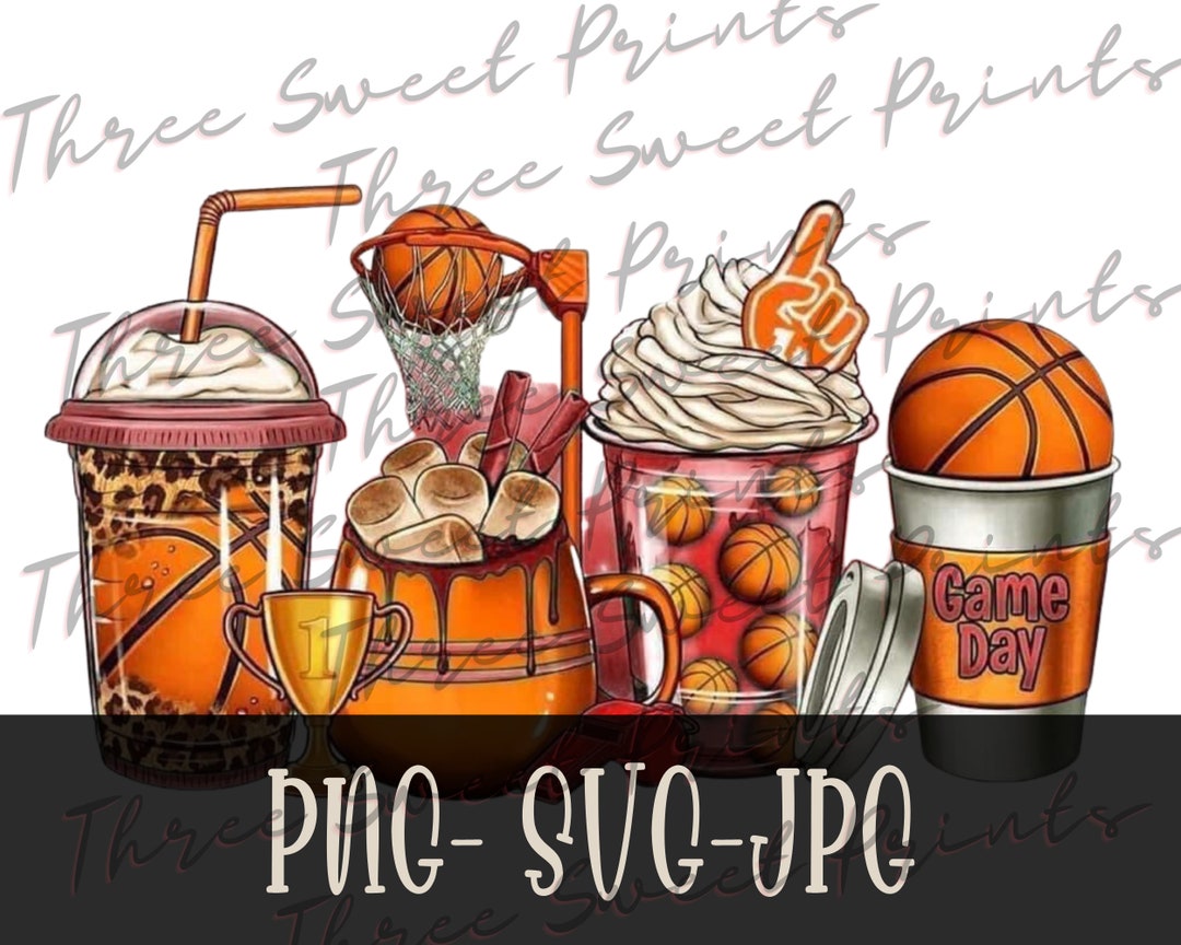 Basketball Coffee PNG, Basketball Coffee SVG, Game Day PNG, Basketball ...