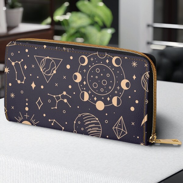 Zipper Wallet Moon - Etsy