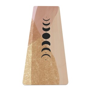 Pastel Color Aesthetic Boho Moon Yoga Mat Custom Personalized - Etsy