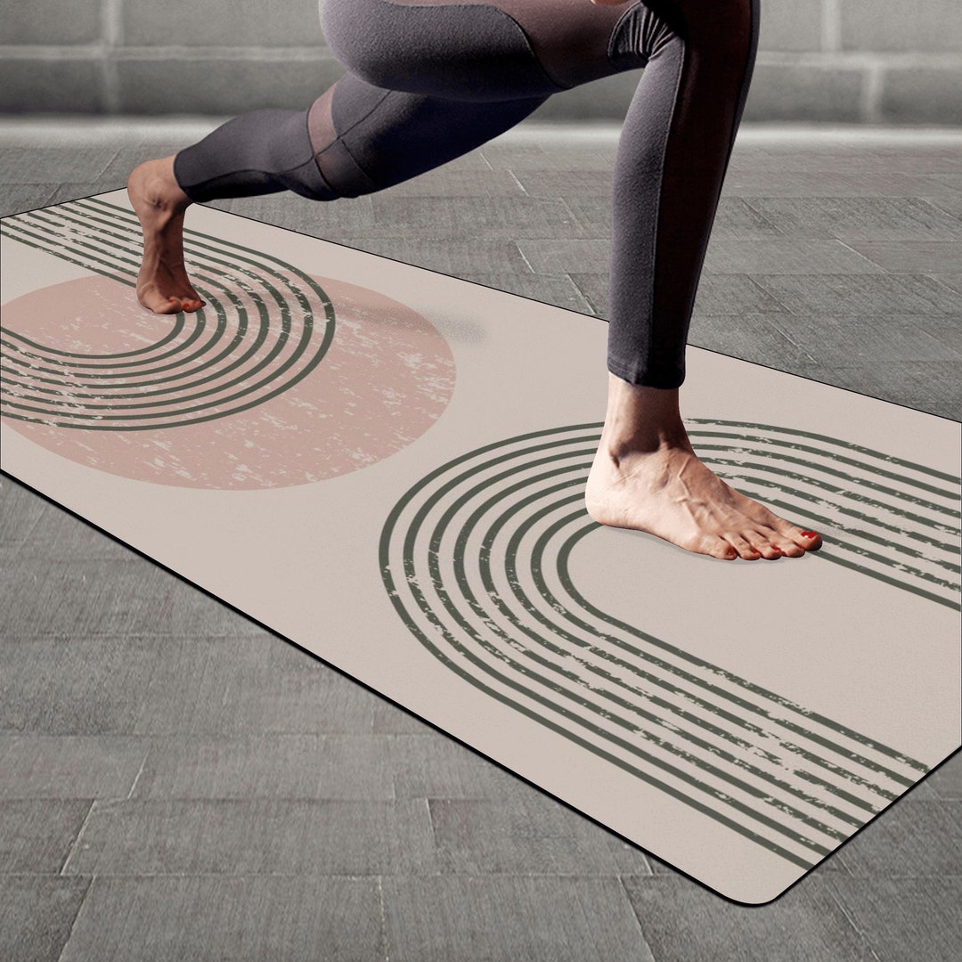 Boho Rainbow Yoga Mat, Yoga Accessories, Custom Personalized Yoga Mat ...