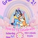 Bluey Pink Confetti Rainbow Birthday Invitation - Etsy