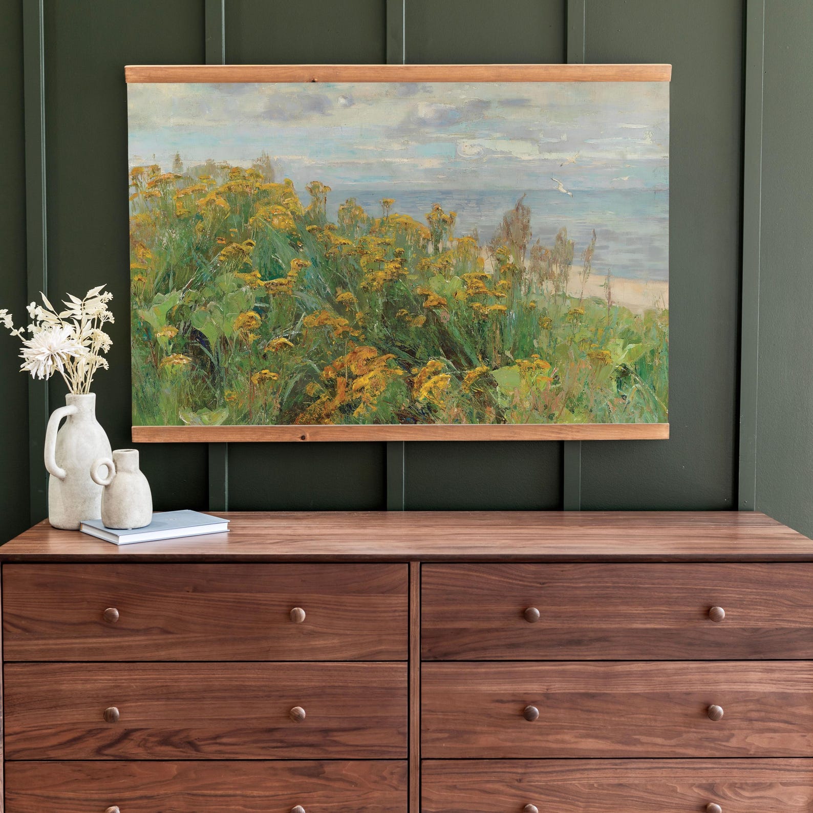 Floral Seascape Tapestry: Oversized Coastal Wall Art Print | 657 - Etsy