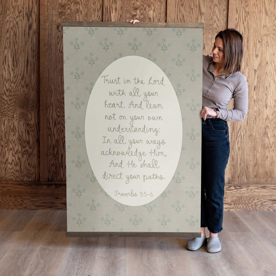 Trust in the Lord | Bible Verse Wall Art | Extra Large Vintage Wall Art ...