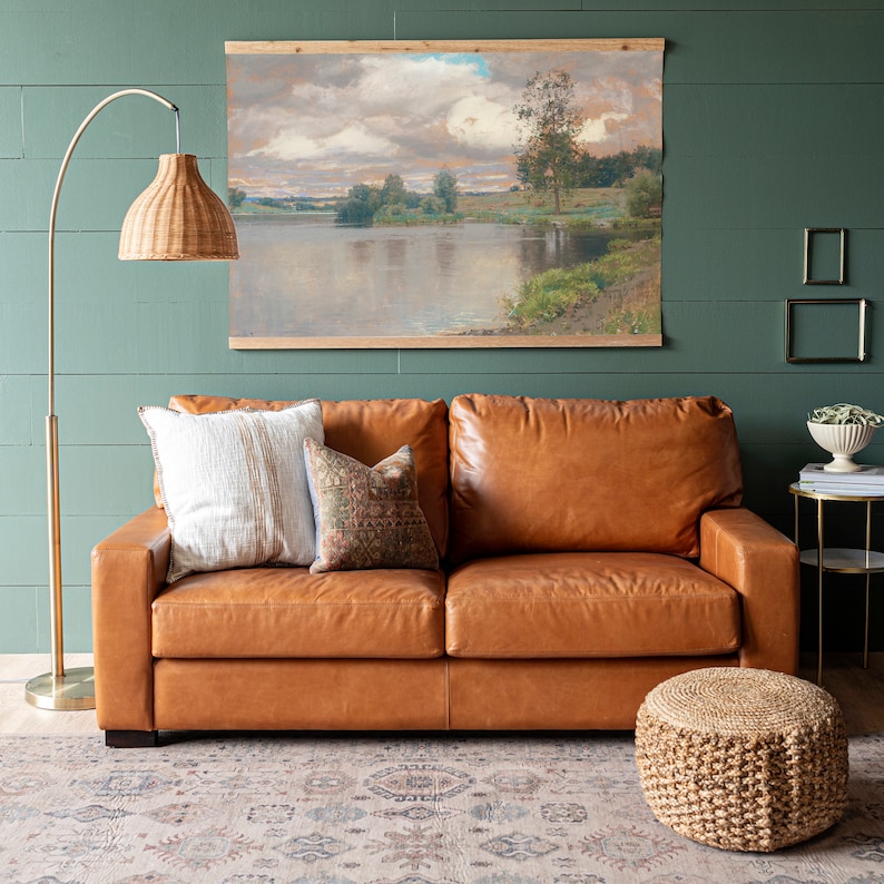 Vintage Lake Art Lake at Appledale Tapestry Vintage Wall - Etsy