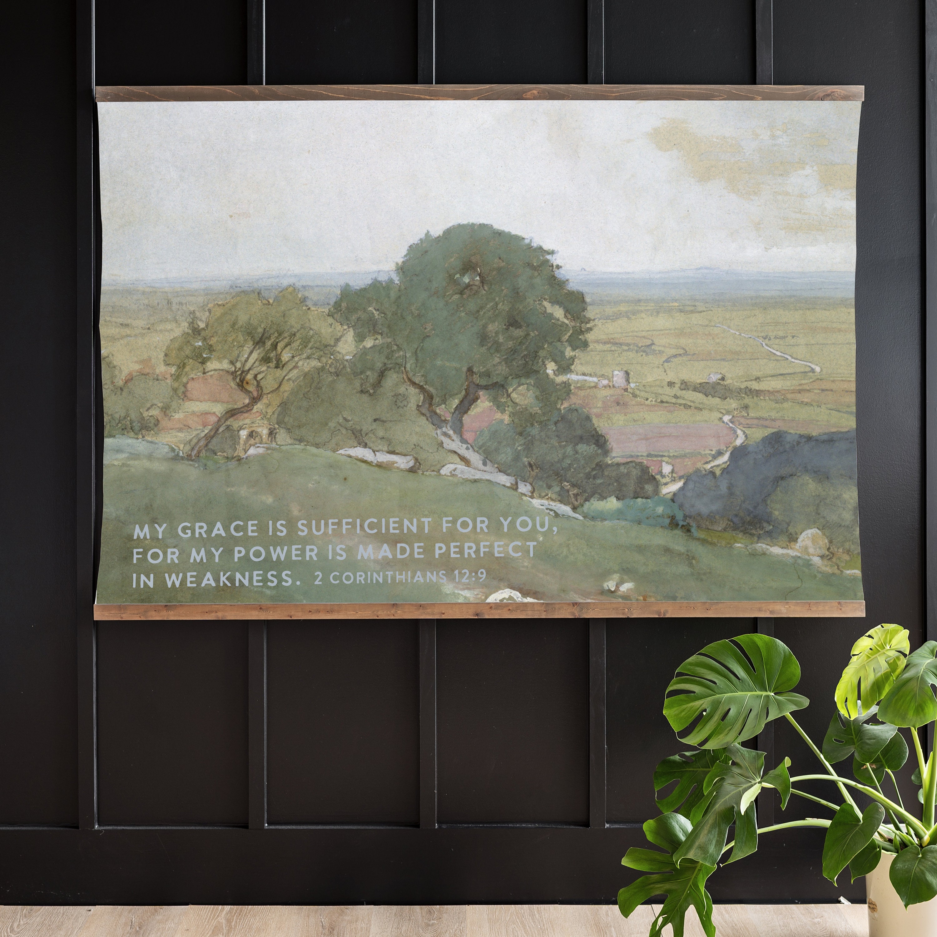 Extra Large Vintage Scripture Wall Art | My Grace is Sufficient for You ...
