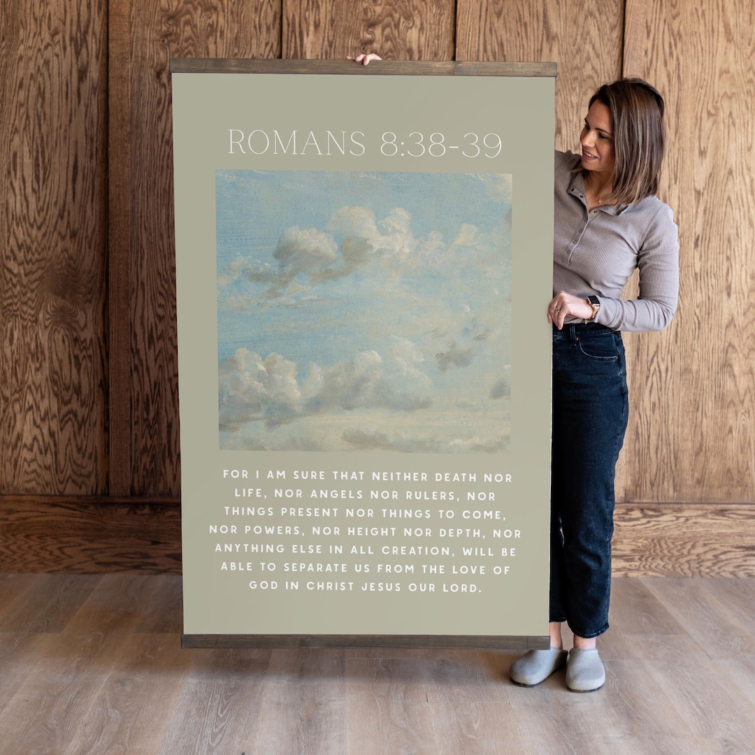 Romans 8 | Extra Large Wall Art | Bible Verse Wall Art | Christian Wall ...