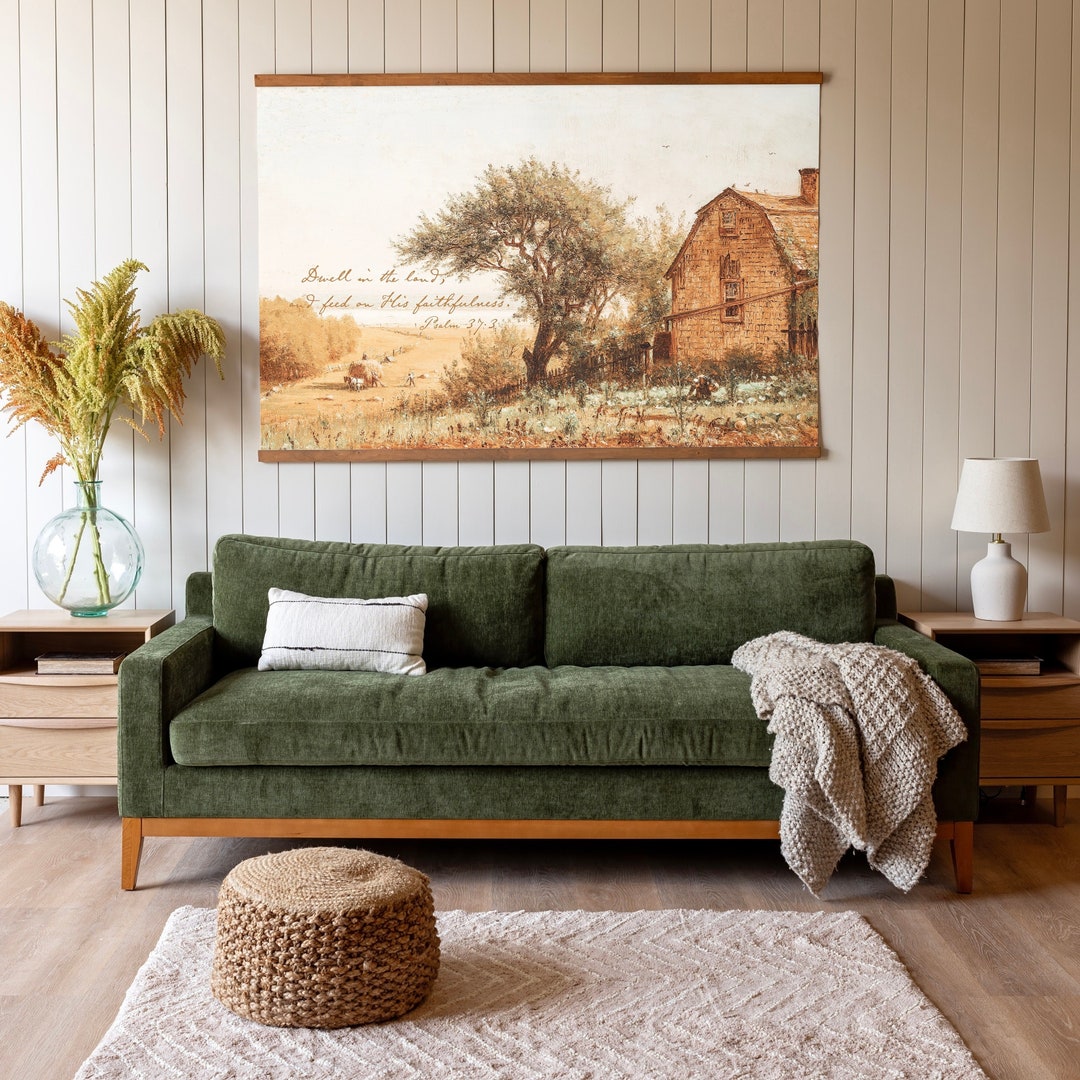 Vintage Autumn Scripture Wall Art on Canvas Tapestry | Thanksgiving ...