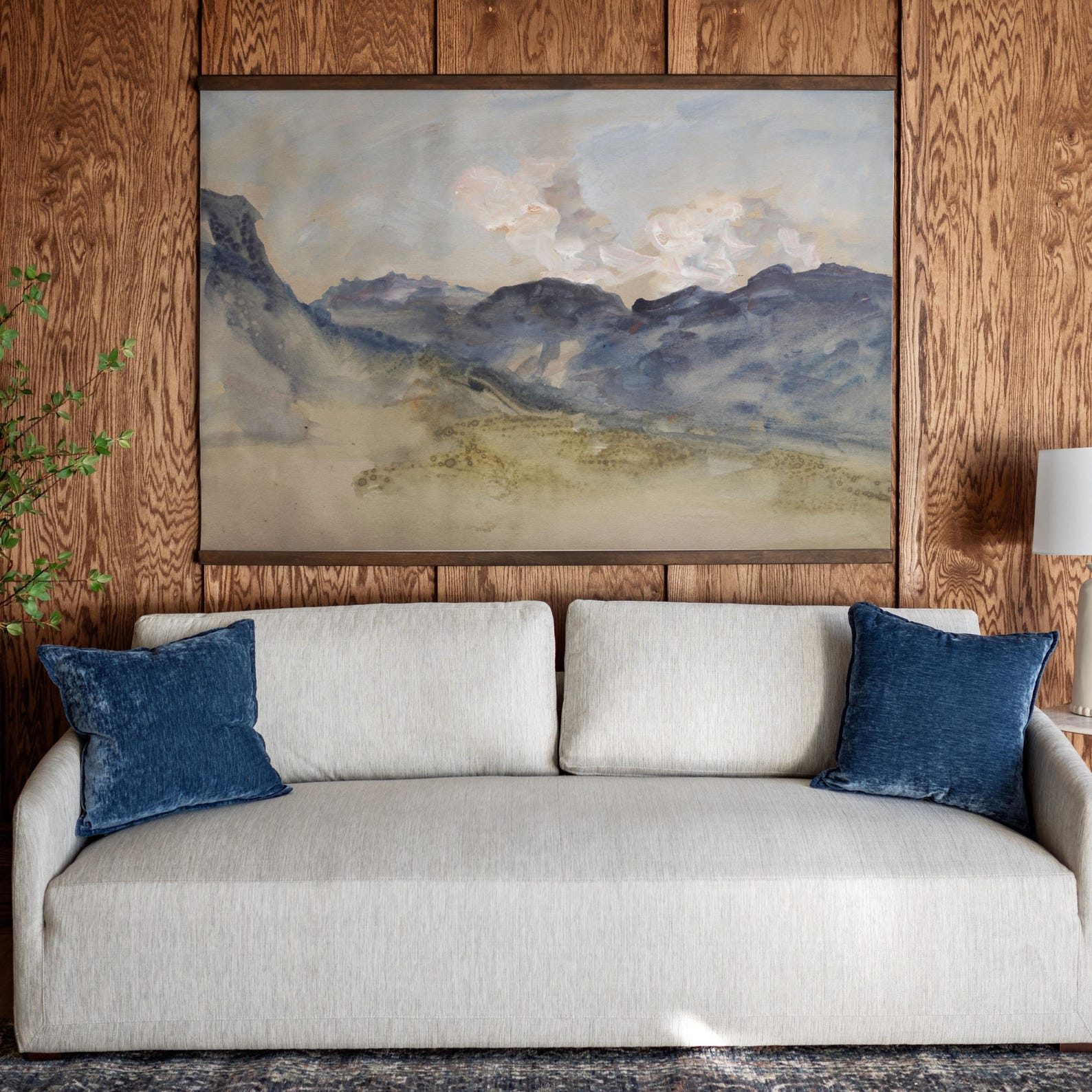 Abstract Mountain Canvas Wall Art: Large Tapestry Wall Hanging | 596 - Etsy