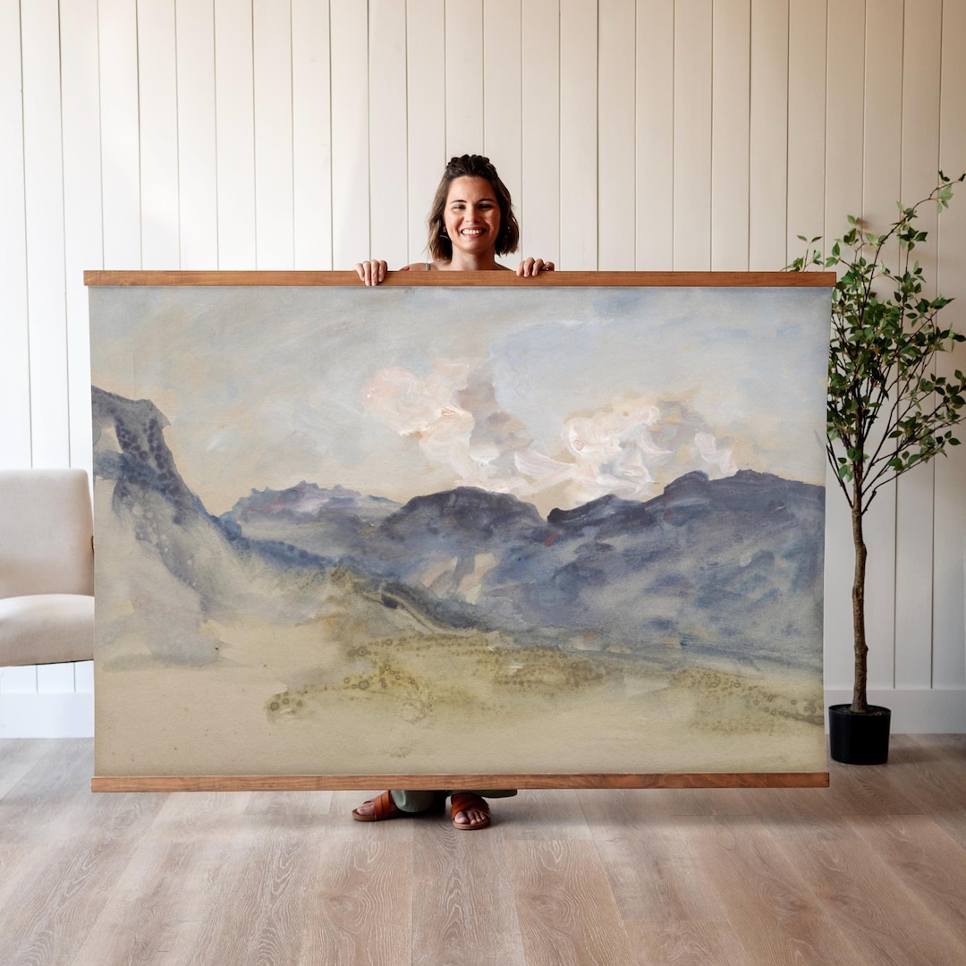 Abstract Mountain Canvas Wall Art: Large Tapestry Wall Hanging | 596 - Etsy