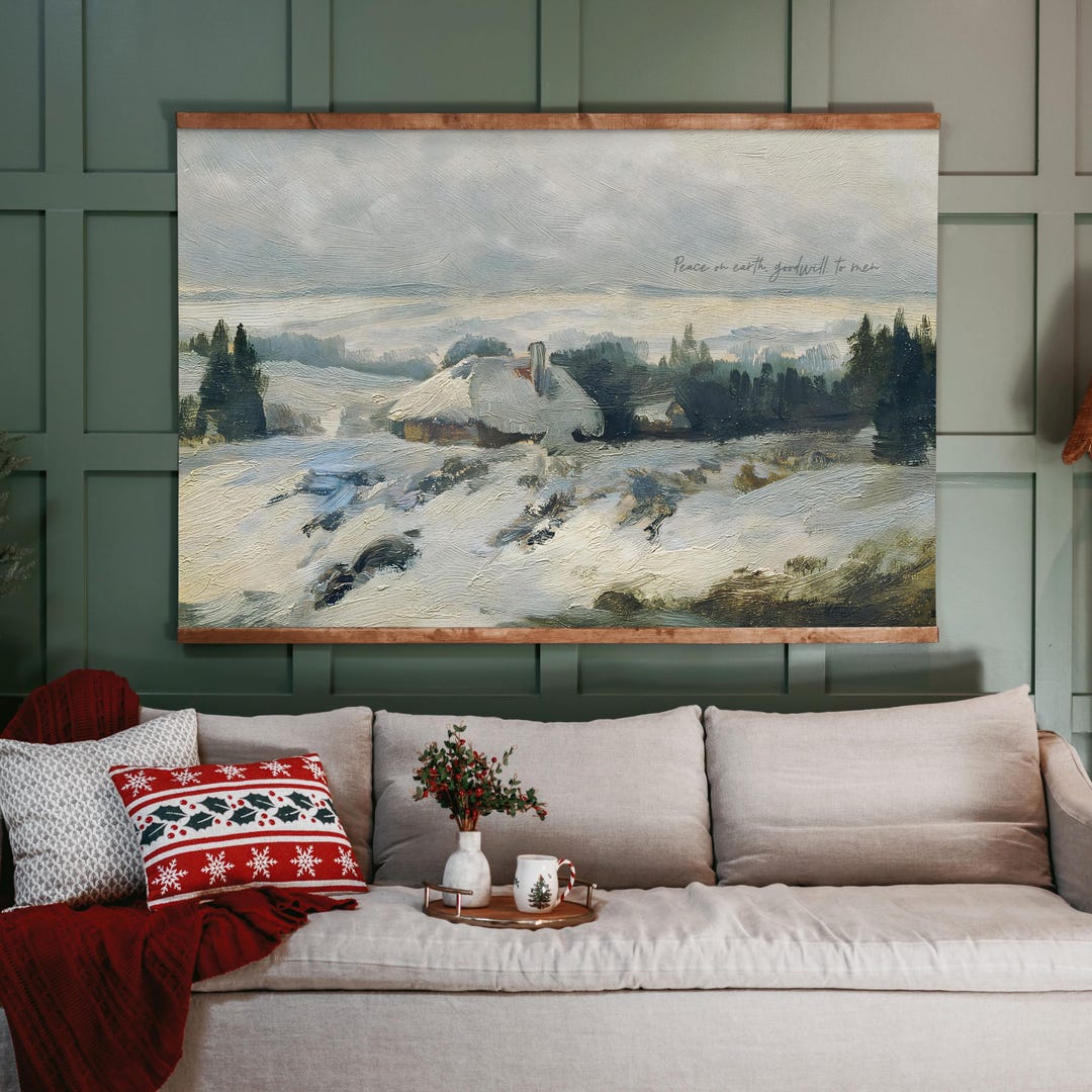 Peace on Earth, Goodwill to Men Christmas Canvas Wall Art | 726 - Etsy