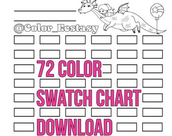 Blank Color Chart Template | Etsy