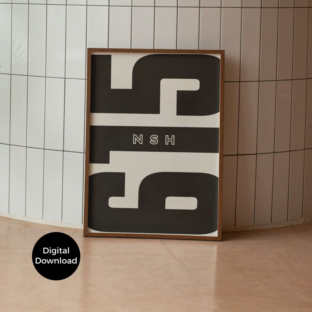 Nashville 615 Area Code Poster Set: Realtor Closing Gift (digital ...