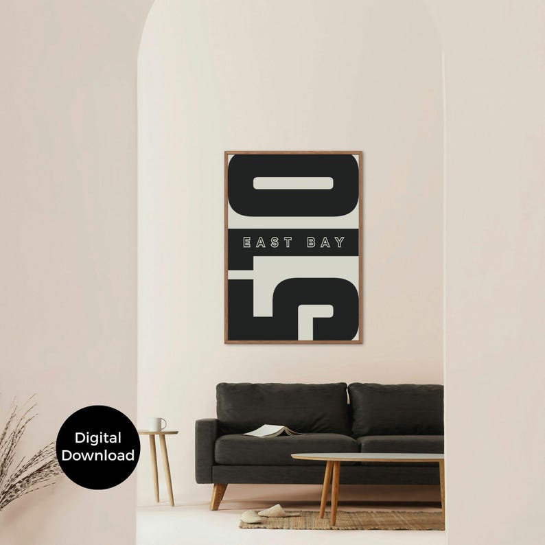 Oakland 510 Area Code Poster Set: East Bay Dorm Decor (digital Download ...