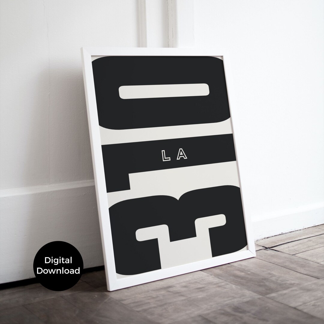 LA 310 Area Code Poster Set: Minimalist Wall Art (digital Download) - Etsy