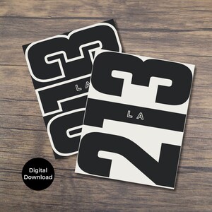 Los Angeles 213 Area Code Poster Set: Minimalist LA Wall Art (digital ...
