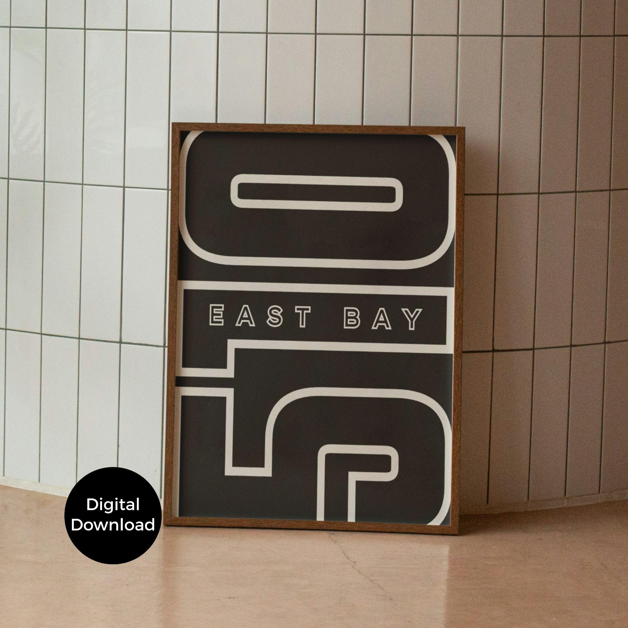 Oakland 510 Area Code Poster Set: East Bay Dorm Decor (digital Download ...