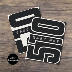 Oakland 510 Area Code Poster Set: East Bay Dorm Decor (digital Download ...