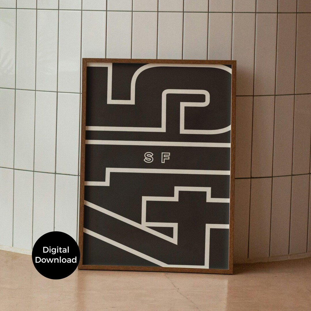 San Francisco Area Code 415 Poster Set: Bay Area Wall Art (digital ...