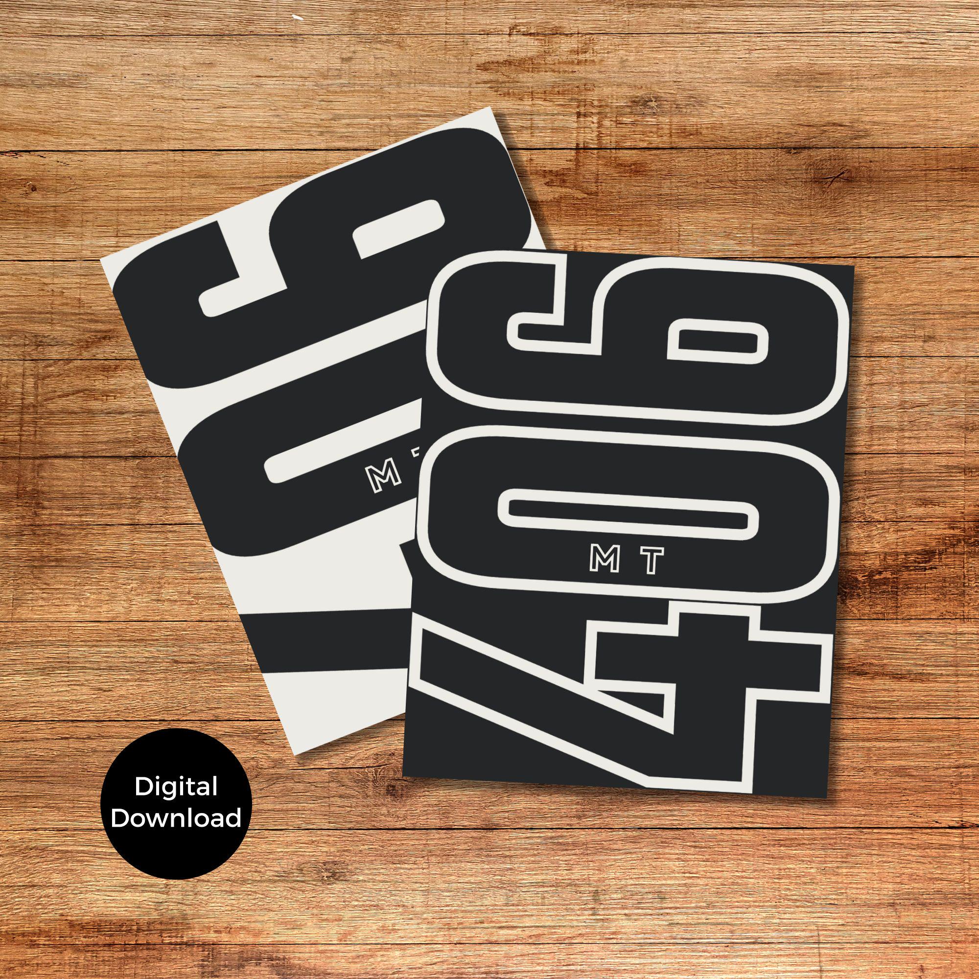 Montana Area Code 406 Poster Set: Big Sky Country Wall Art (digital ...