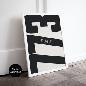 Chicago 773 Area Code Poster Set: Black & White Wall Art (digital ...