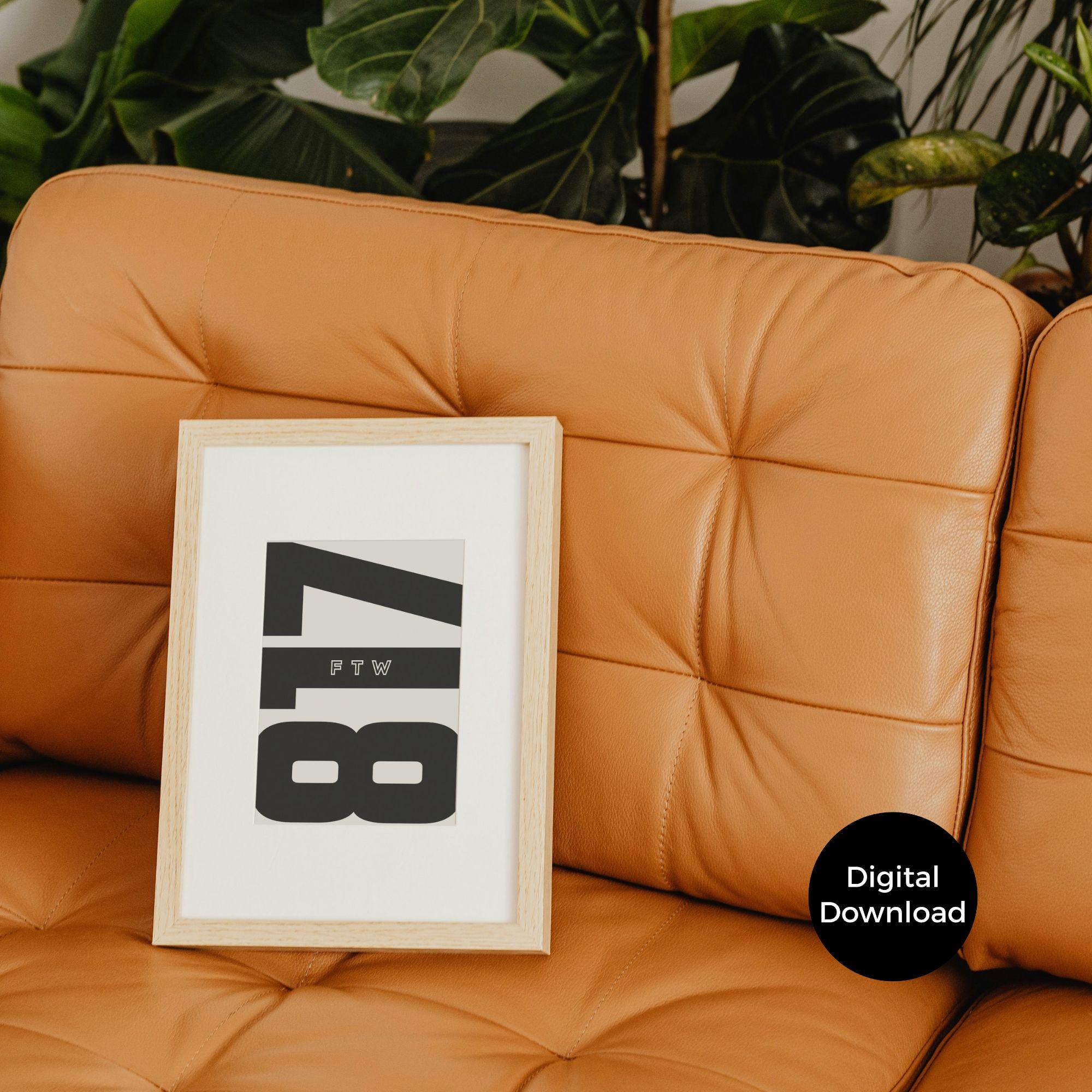 Fort Worth 817 Area Code Poster Set: Texas Pride Wall Art (digital ...