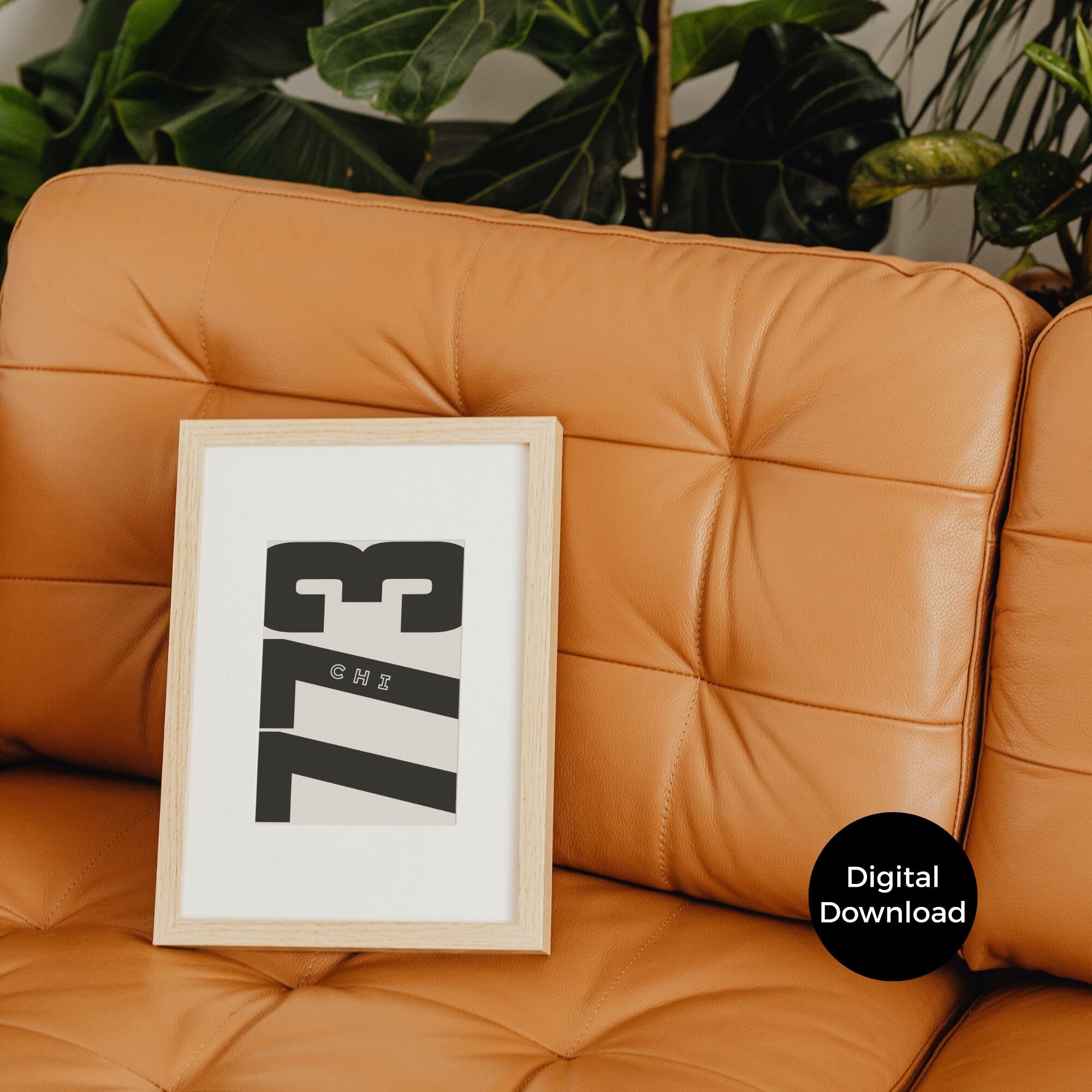 Chicago 773 Area Code Poster Set: Black & White Wall Art (digital ...