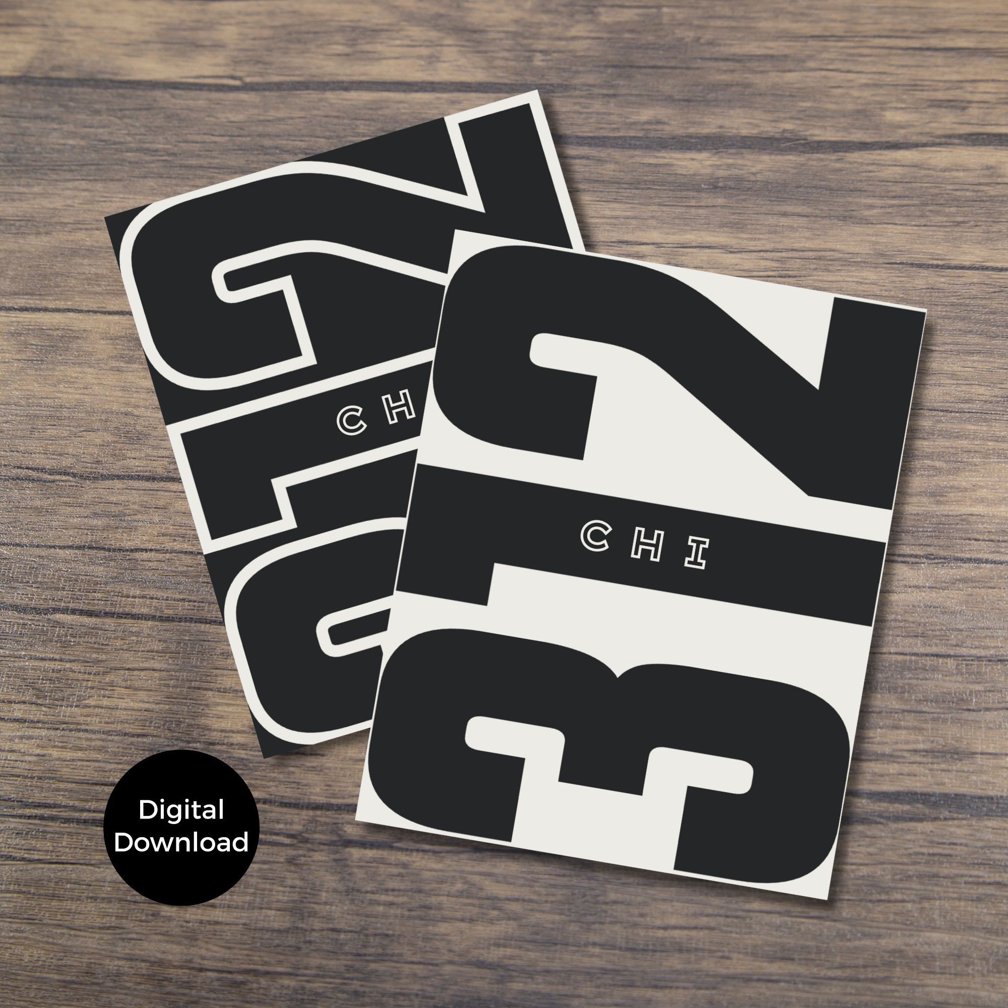 Chicago Wall Art: 312 Area Code Poster Set (digital Download) - Etsy