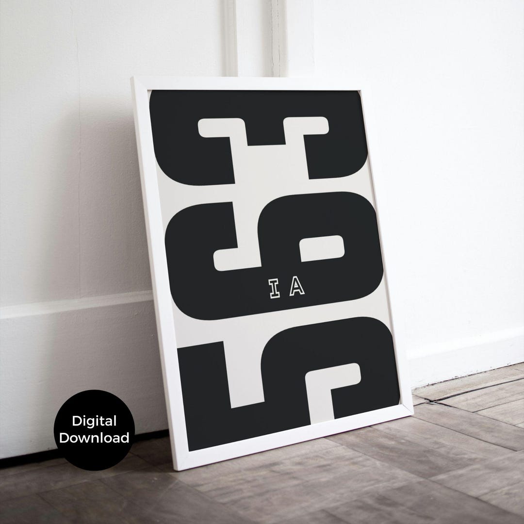 Iowa Area Code 563 Poster Set: Iowa Realtor Gift (digital Download) - Etsy