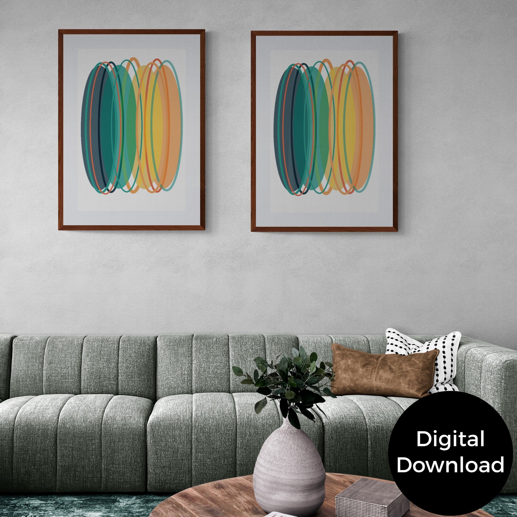 Colorful Painting, Printable Abstract Wall Art, Downloadable Art ...