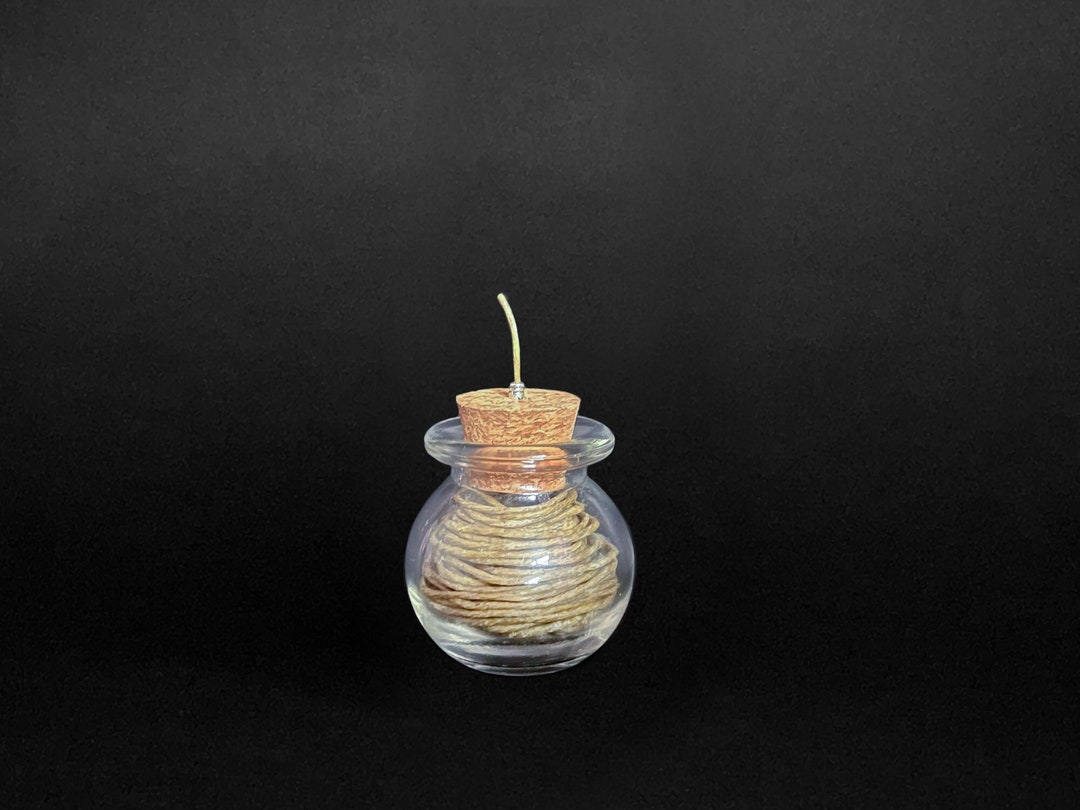 Round Glass Bottle Hemp Wick Dispenser (small) - Etsy