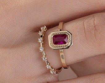 Genuine Ruby Ring - Etsy