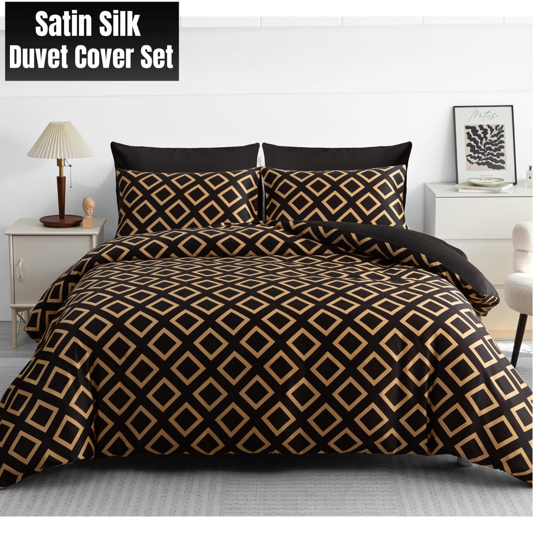 Premium Microfiber Duvet Cover Set Reversible King Size Bedding Sets ...