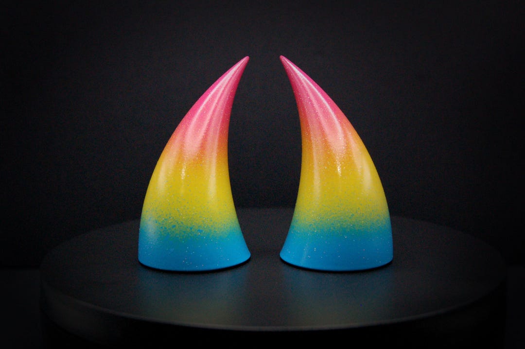 Pride Horns - Pan Pride Incubus Devil Horns With Glitter - Gay & Queer ...