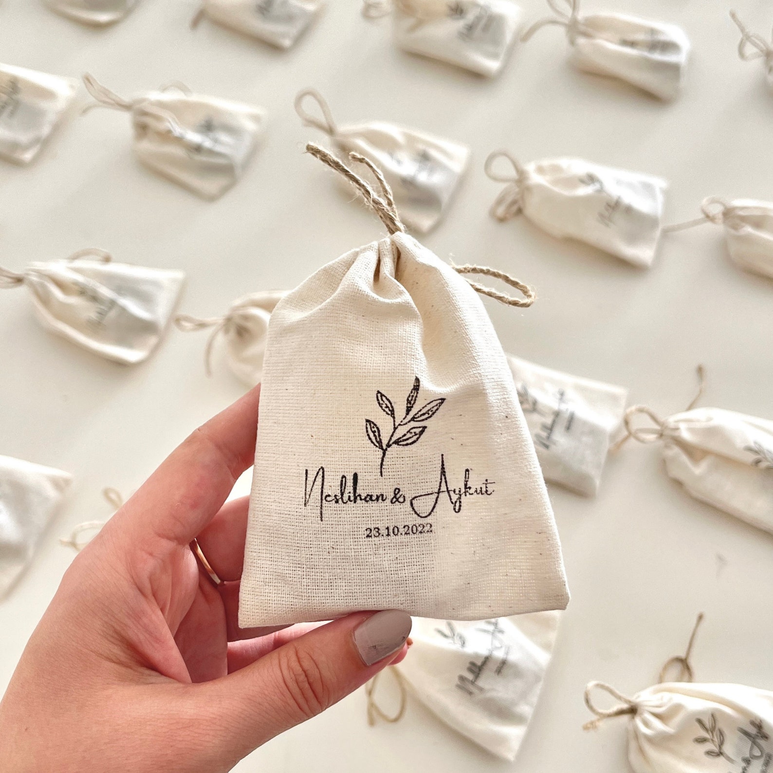 Personalized Cotton Gift Bags - Etsy