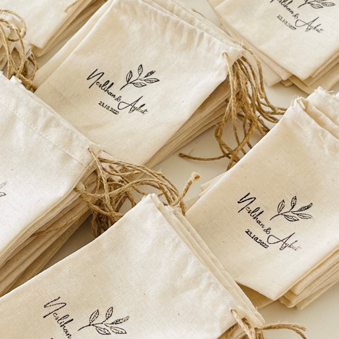 Personalized Cotton Gift Bags - Etsy