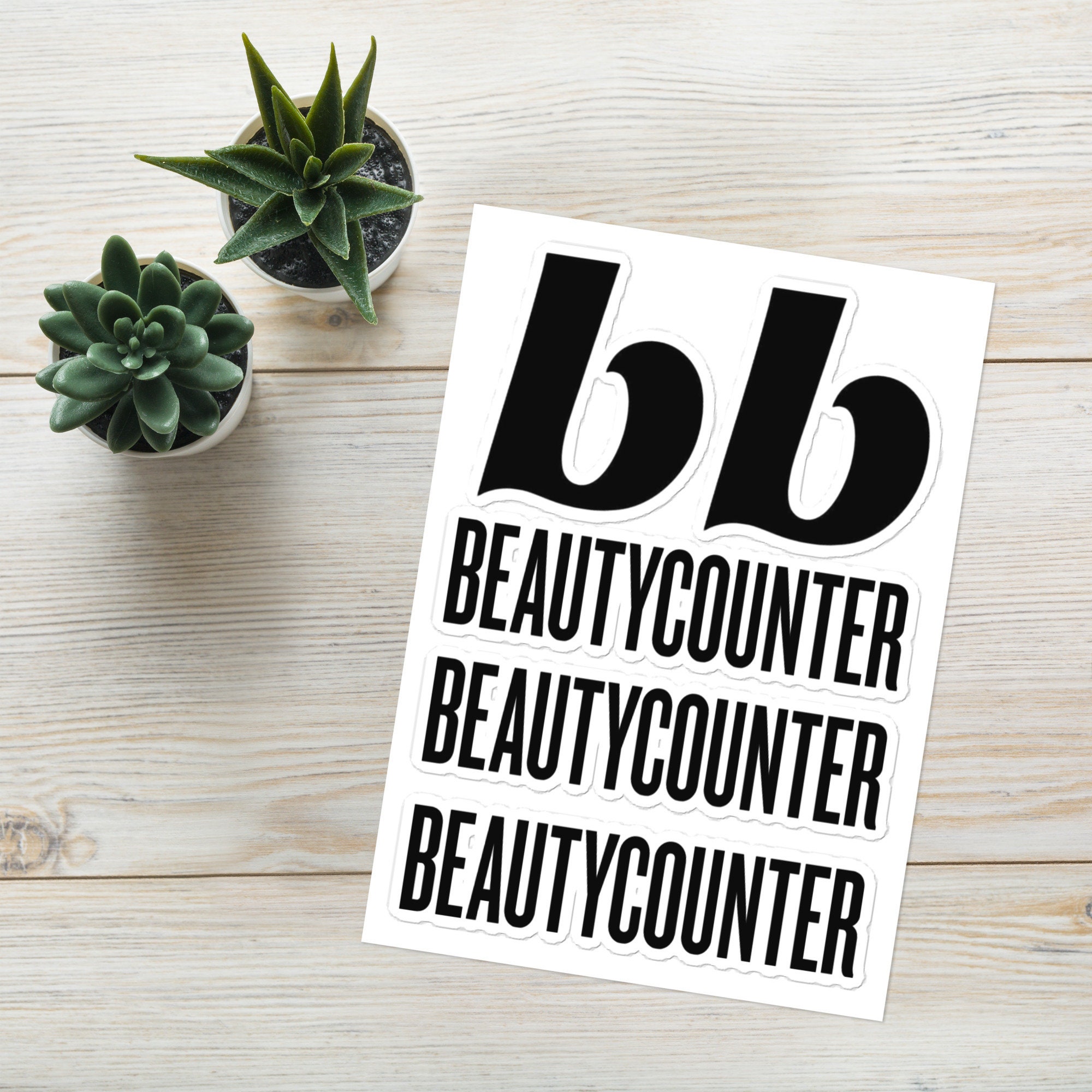 Beautycounter B & Logo Sticker Sheet 1 Set of 5 Stickers - Etsy