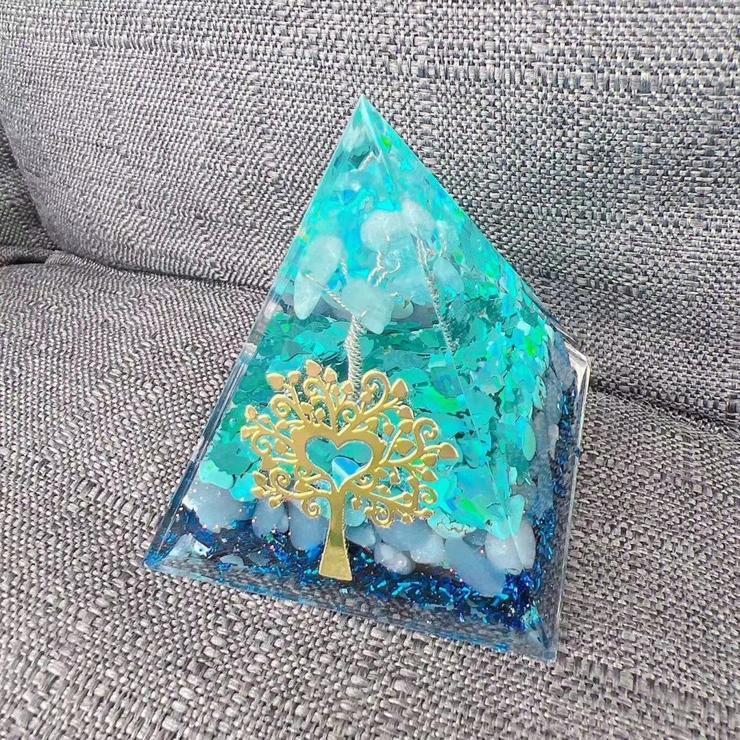 Crystal Tree Pyramid, Orgone Pyramide, Resin Pyramid, Custom Crystal ...