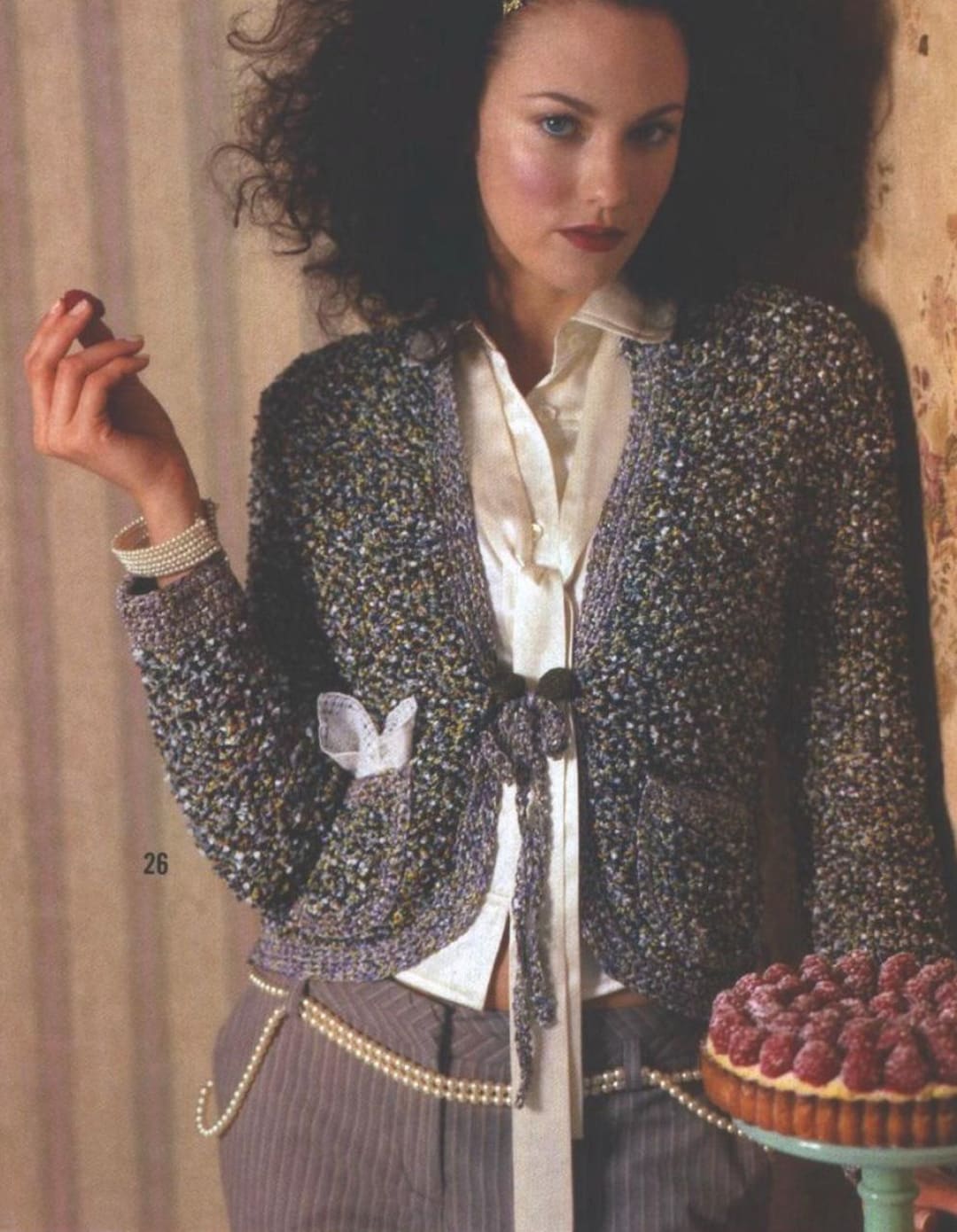 Short Jacket With Crocheted Edging Vintage Knitting Pattern– Digital ...