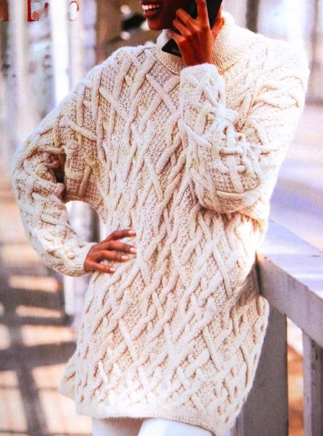80s Interlocking Cable Tunic Knitting Pattern– Digital PDF Download - Etsy