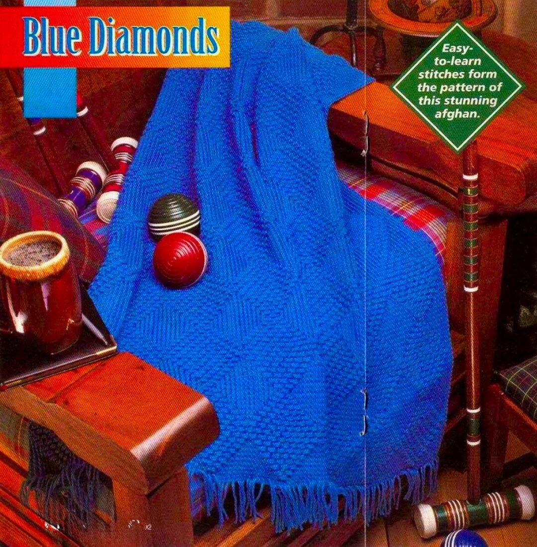 Sapphire Diamond Afghan – Crochet Pattern (PDF Download) Classic ...