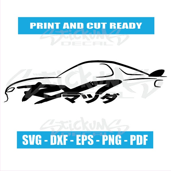 MAZDA RX7 svg dxf eps png and pdf | Etsy