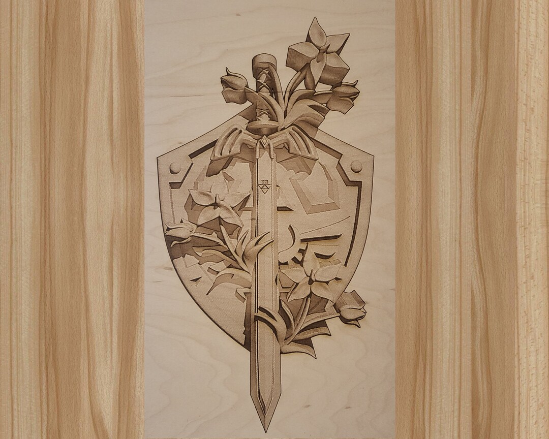 Physical Wood Engraving Master Sword Engrave SVG 10 X 5 Wood Engraving ...
