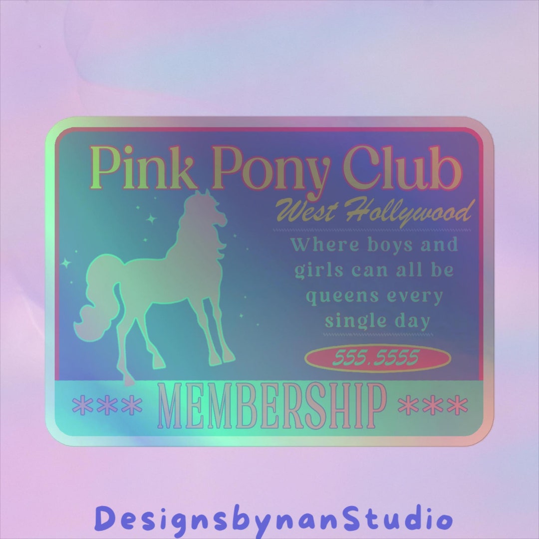 Pink Pony Club Chappell Roan Membership Card - Etsy