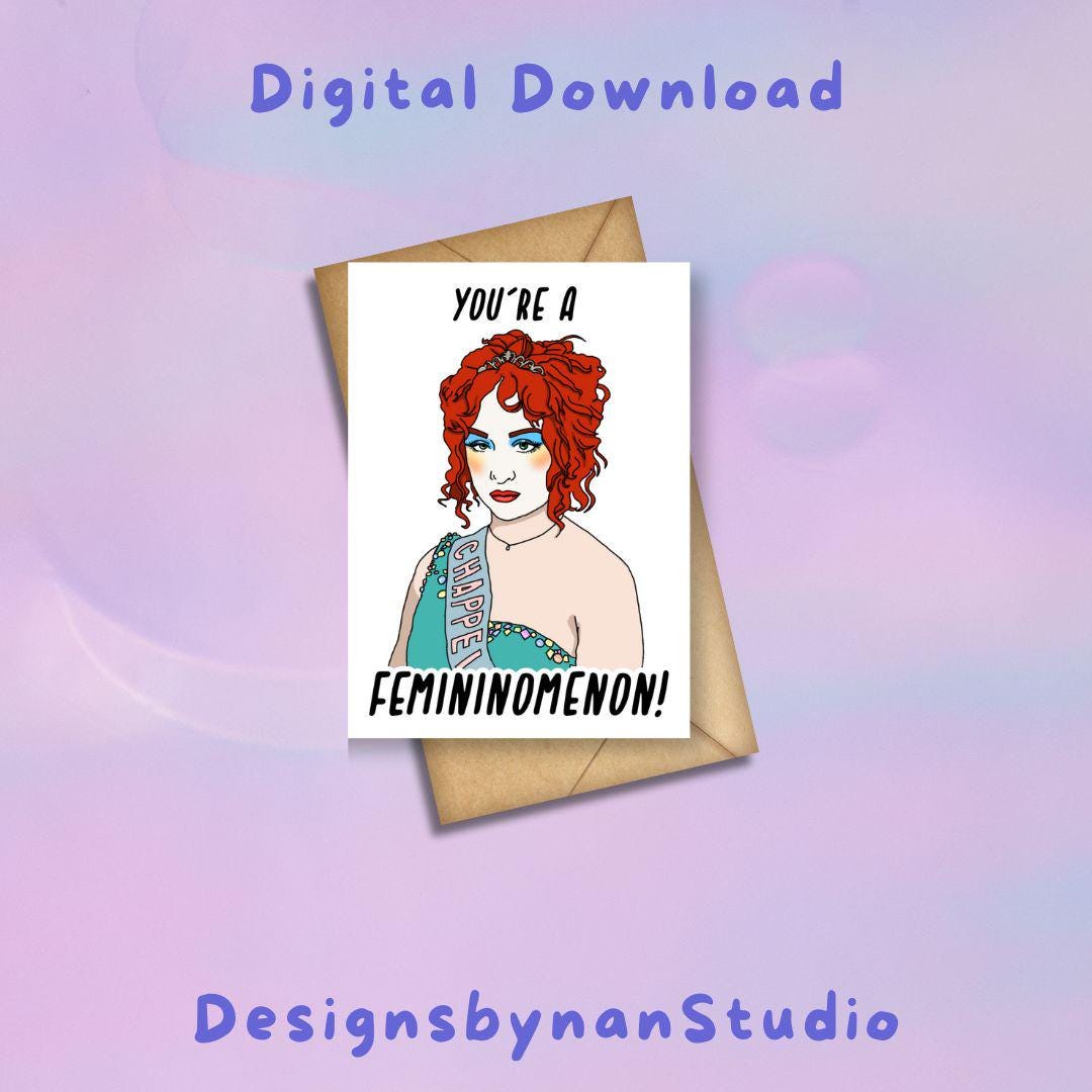 DIGITAL DOWNLOAD Chappell Roan Feminionomenon Greeting Card, Birthday ...