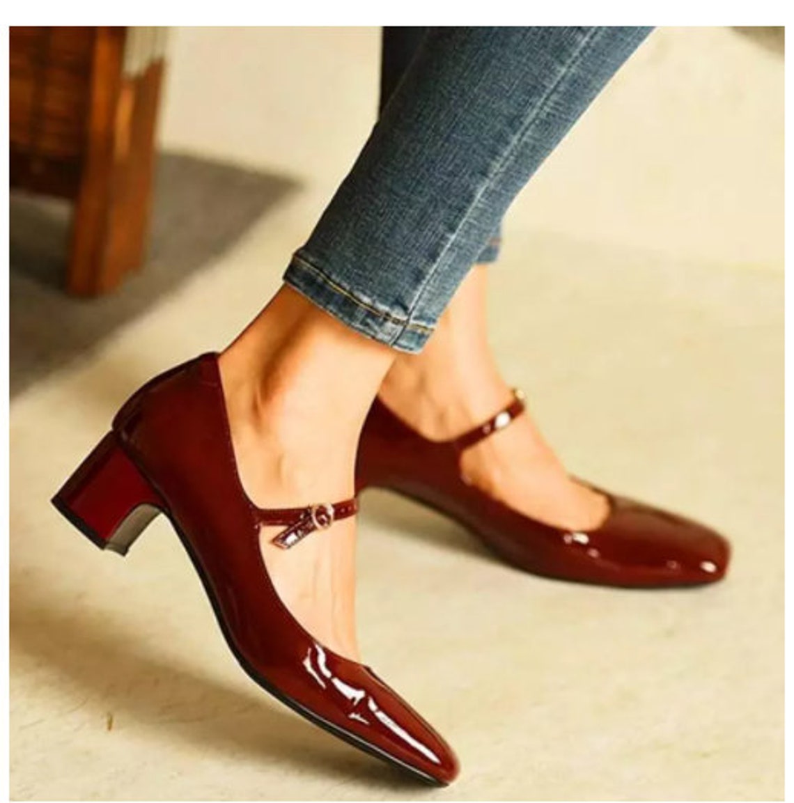 Fashion Women's Shoes Mary Jane Style Ladies Shoes Low | Etsy